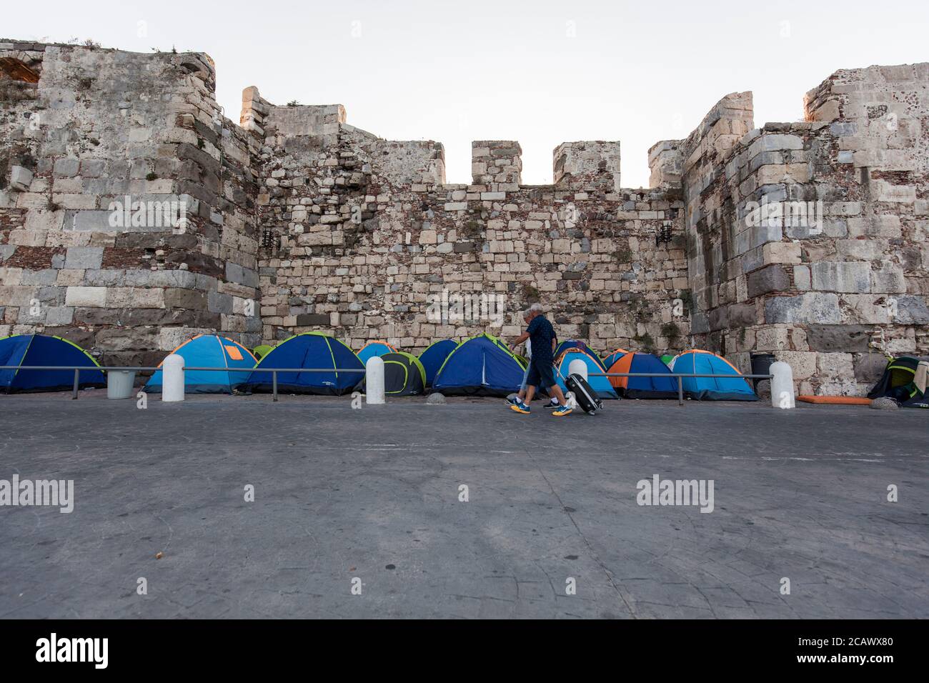 Refugee camp on Kos island Stock Photo - Alamy