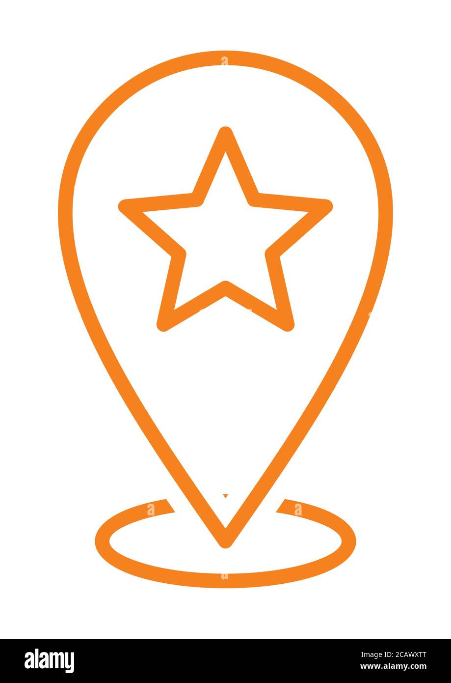 Star favorite pin map icon. Map markers. location icon For Multi ...