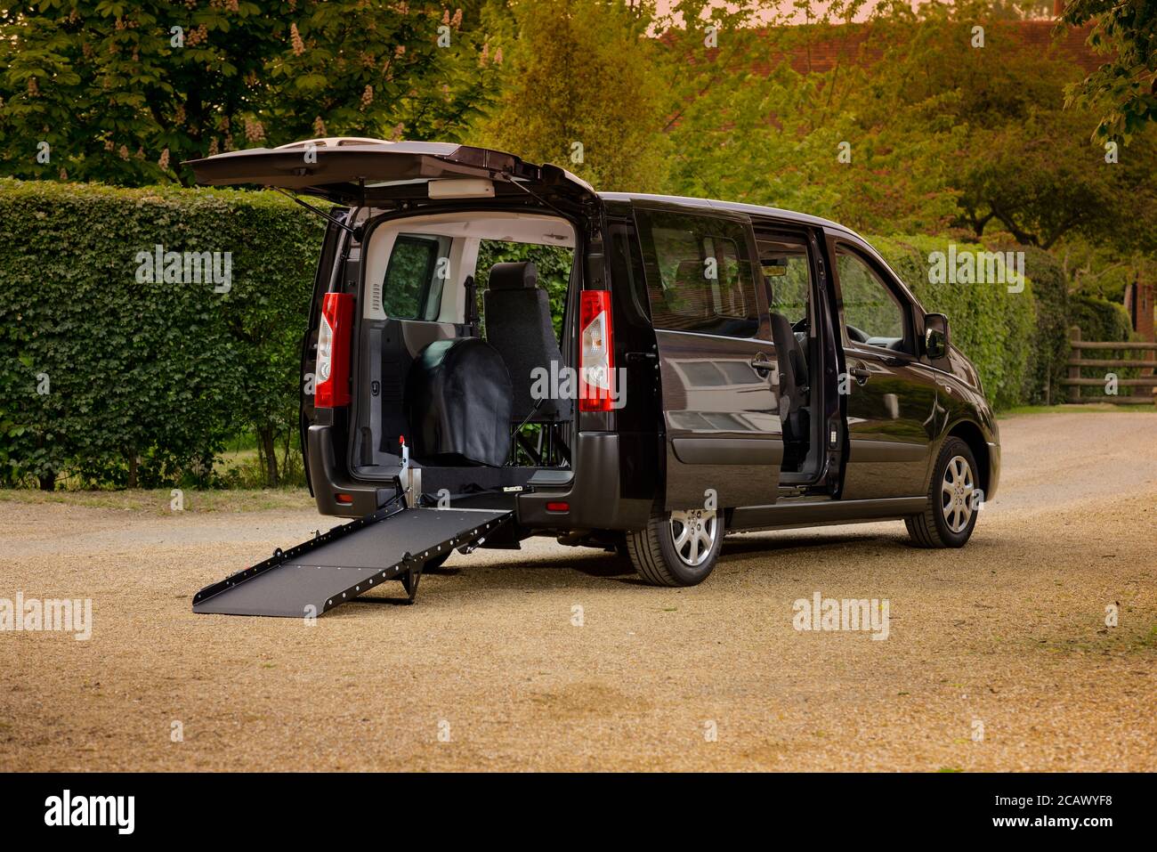 An adapted vehicle with a ramp for wheelchair access Stock Photo - Alamy