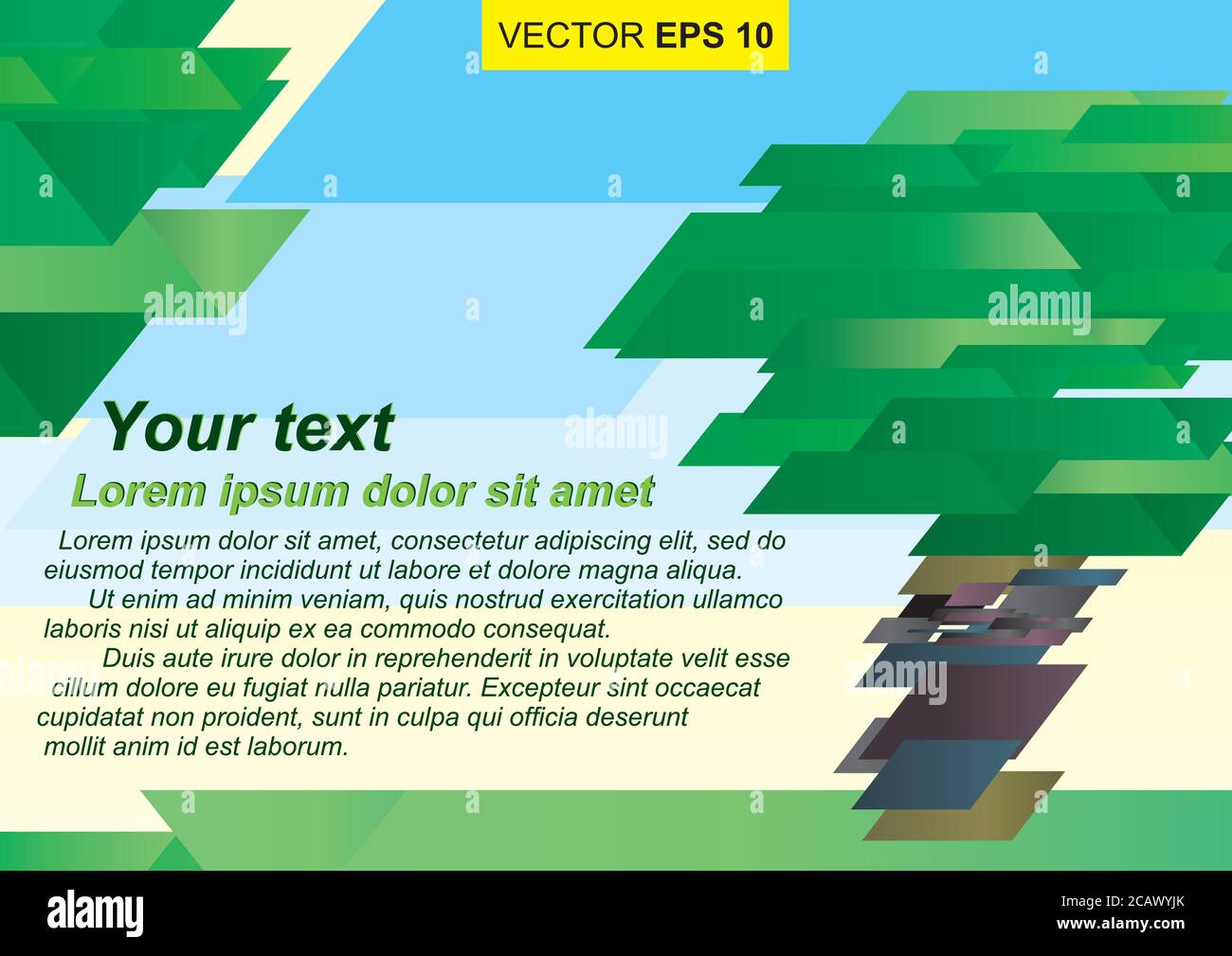 vector template with tree and nature for the poster, booklet, brochure ...