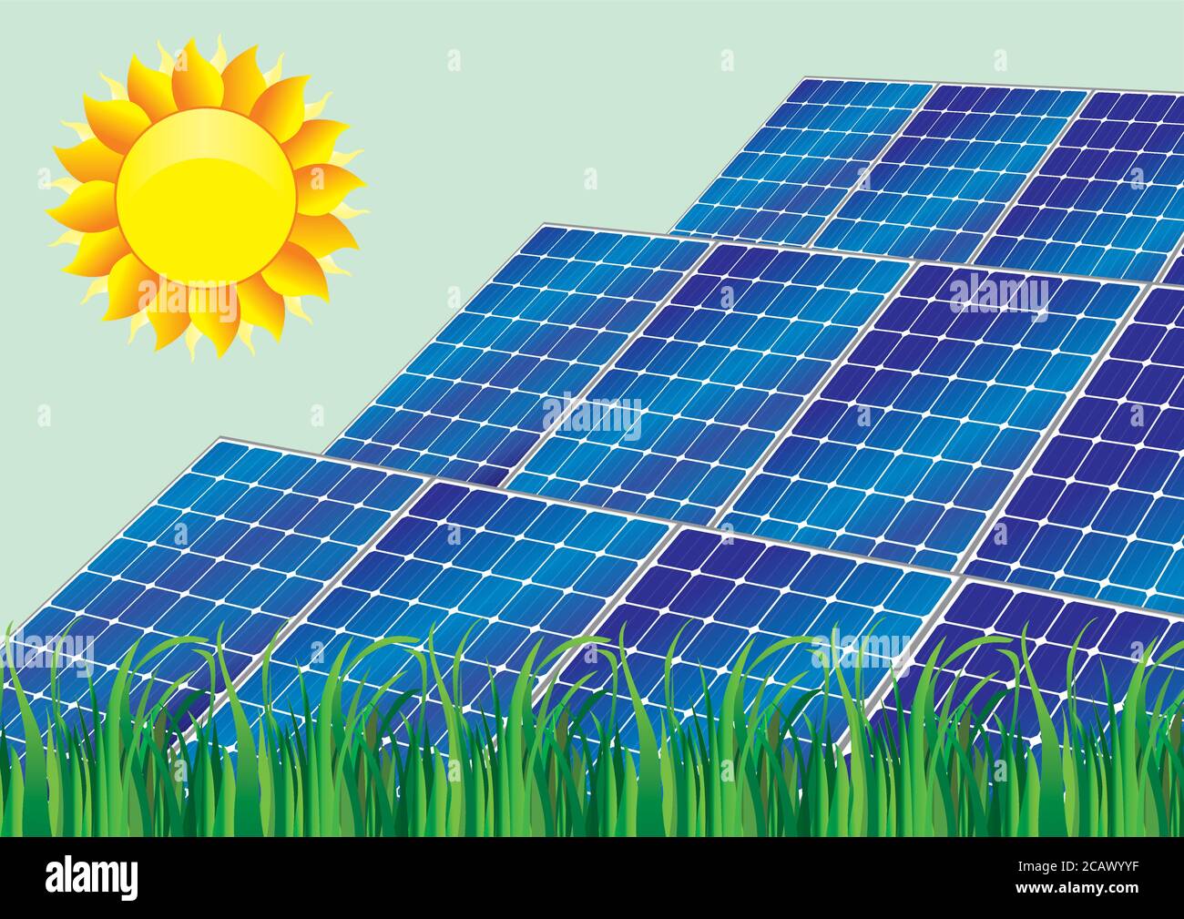 Solar panels, Solar power. Photovoltaic panel exposed to sunlight ...