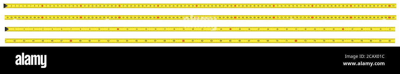 Yellow Measure Tape Centimeter And Inch Dual Scale Ruler Measuring