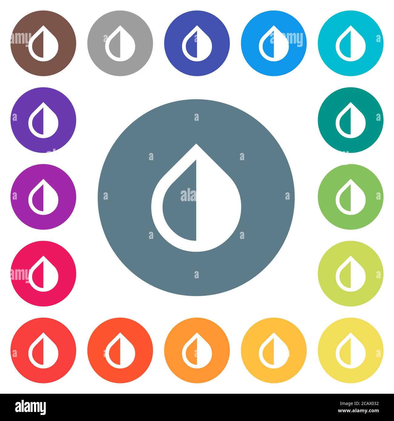 Invert colors flat white icons on round color backgrounds. 17 ...