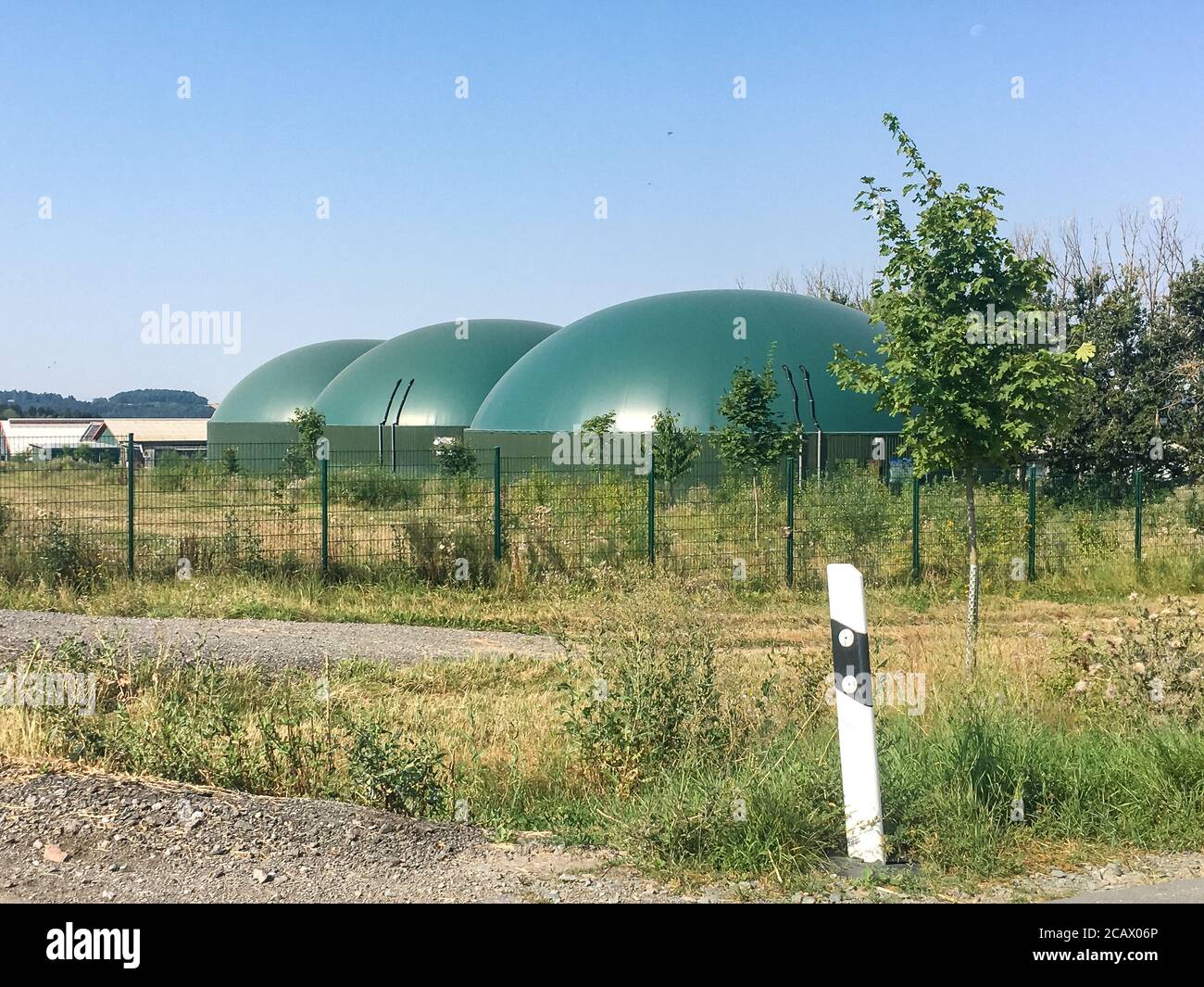biogas plant in the field Stock Photo - Alamy