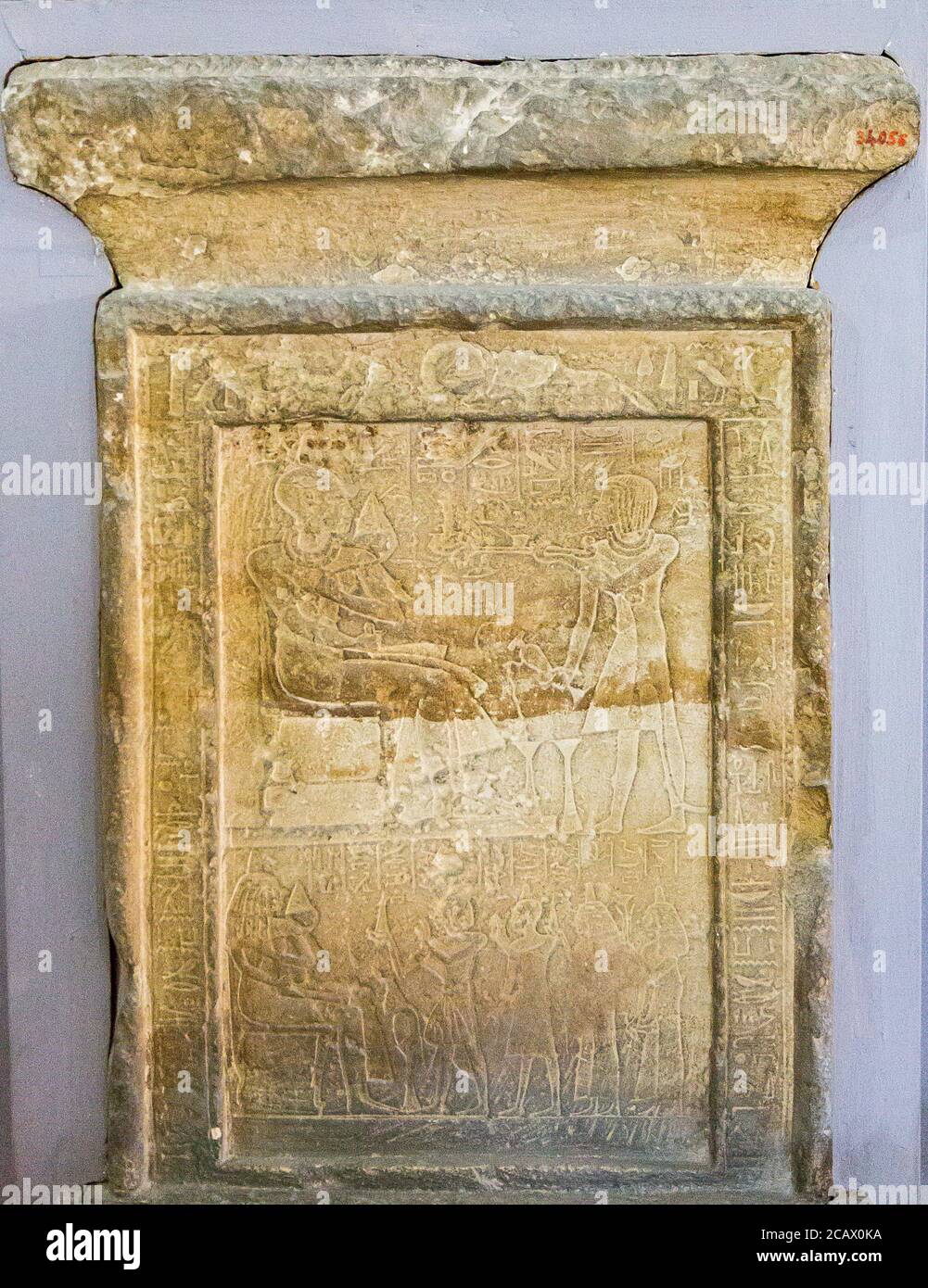 Egypt, Cairo, Egyptian Museum, stele of Sa-Inheret, limestone, from ...