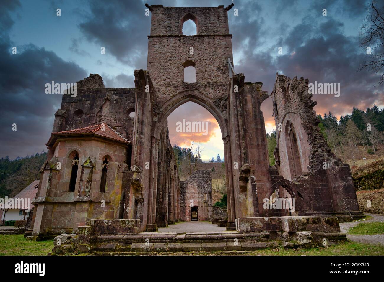Mountain Landscape Waterfall Castle Ruins The All Saints Waterfalls ...