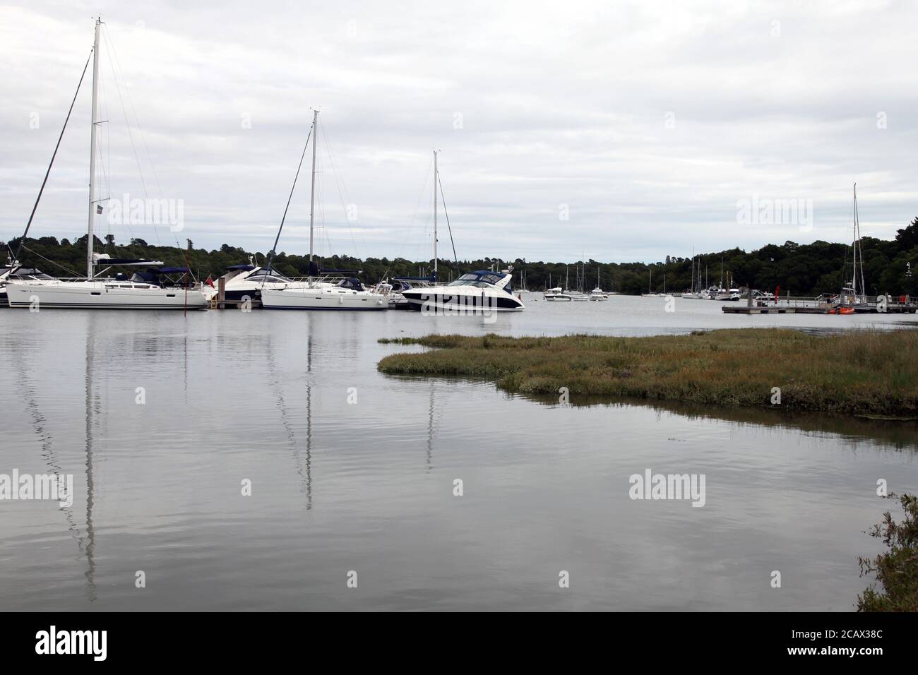 Boats on Beaulieu River, Bucklers Hard, Brockenhurst, New Forest ...