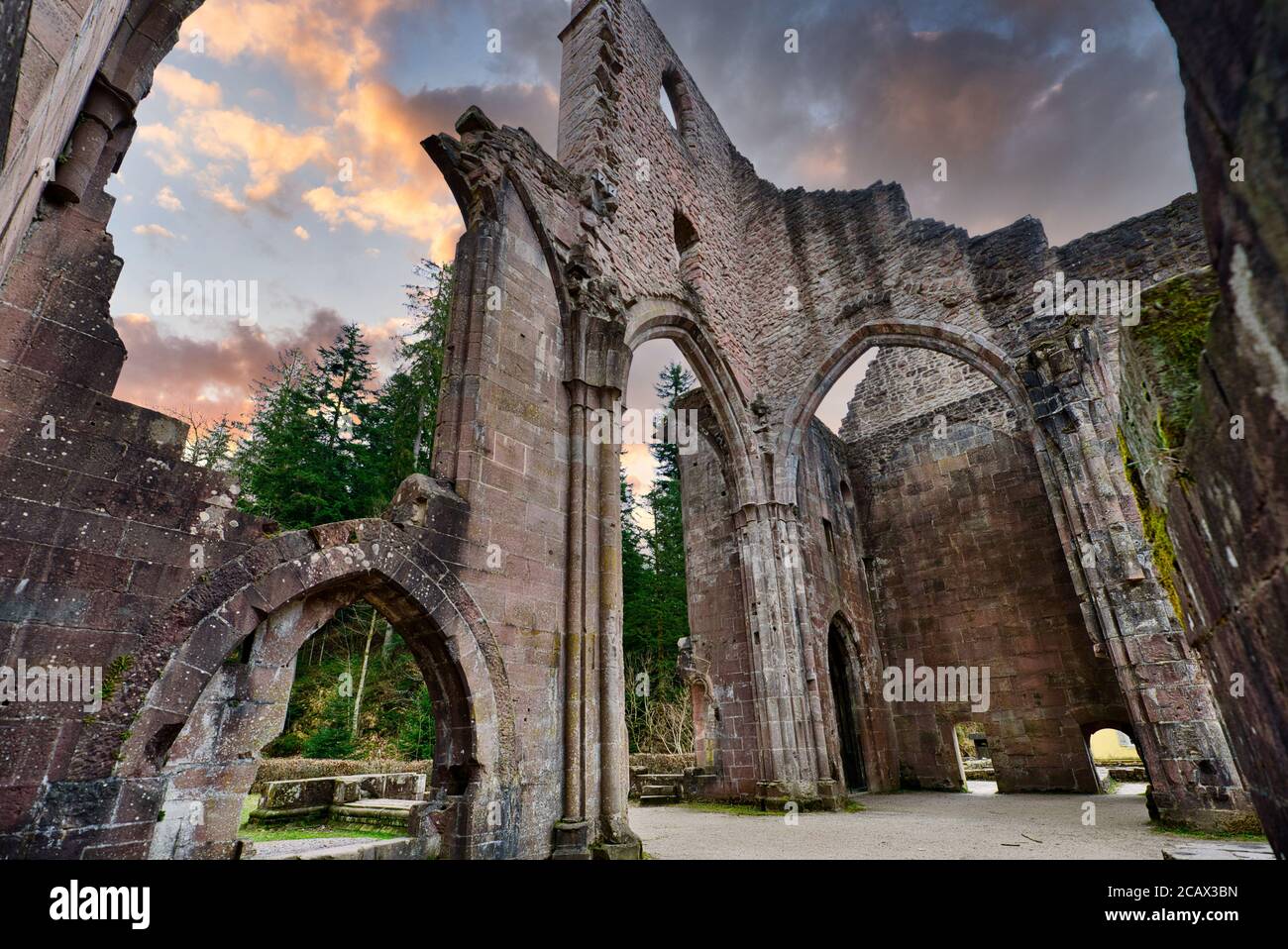 Mountain Landscape Waterfall Castle Ruins The All Saints Waterfalls ...