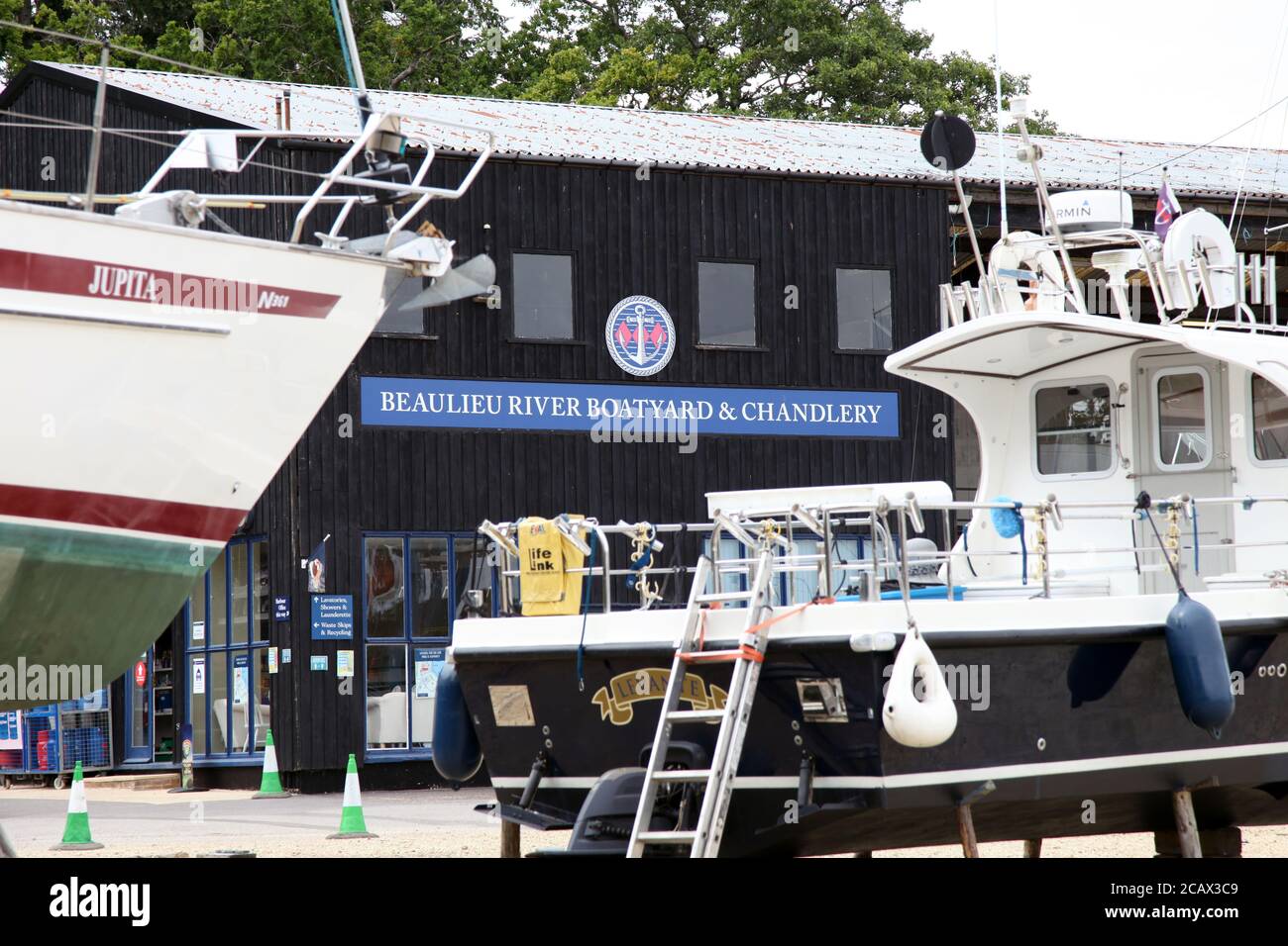 Beaulieu River boatyard and Chandlery at Bucklers Hard, Boldre, New ...