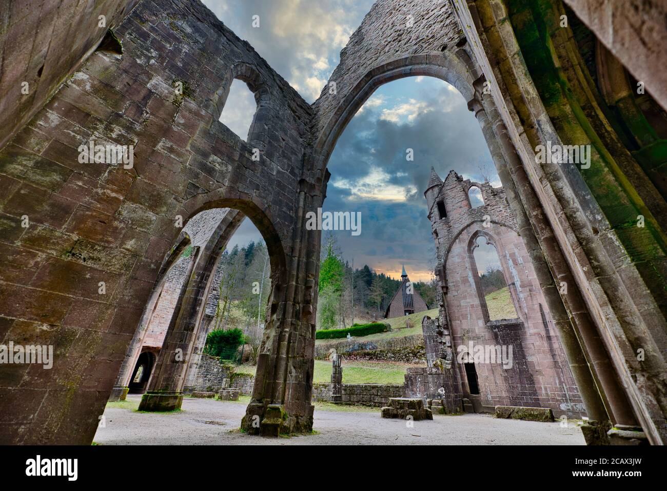 Mountain Landscape Waterfall Castle Ruins The All Saints Waterfalls ...