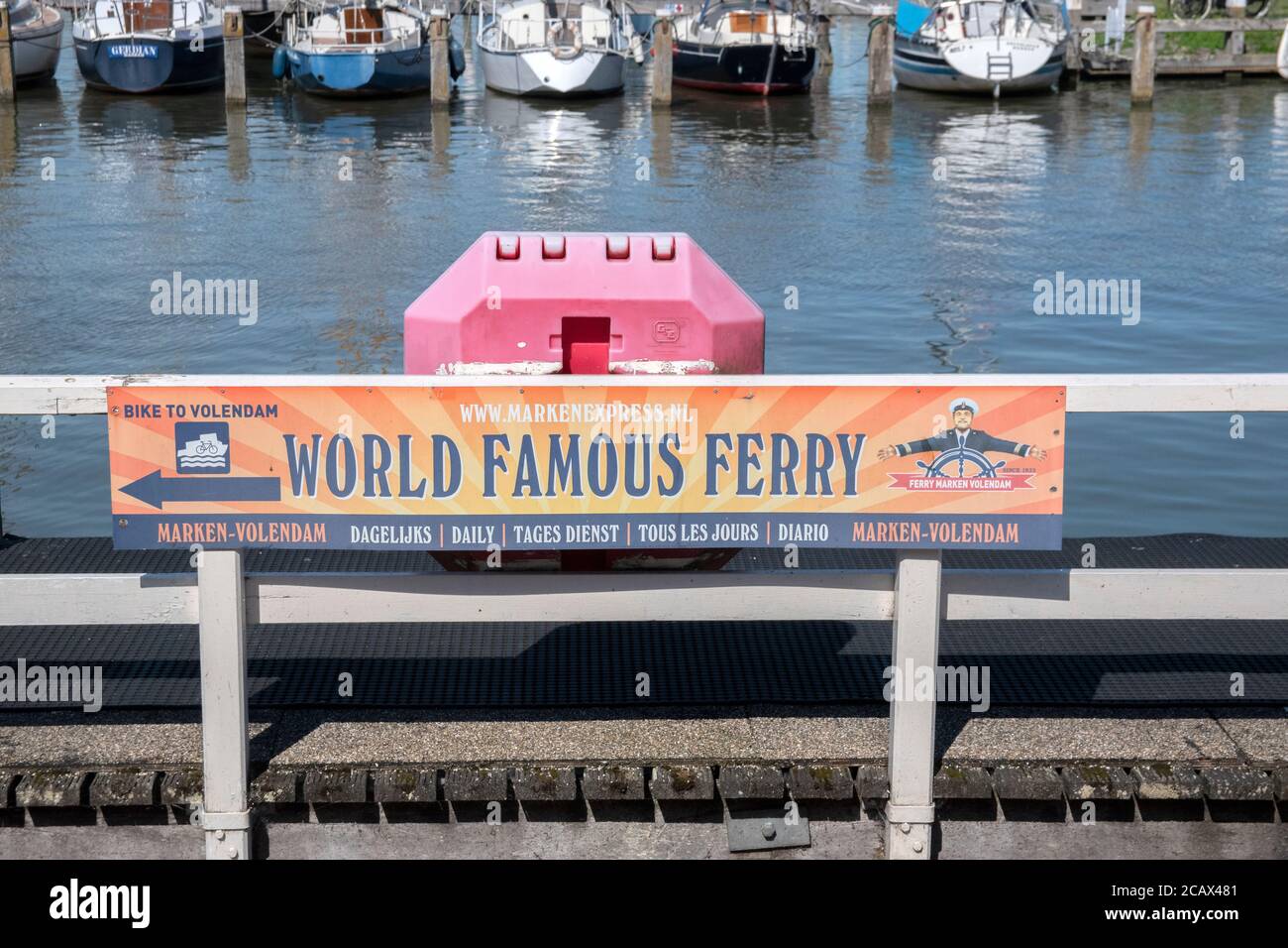 Billboard Most Famous Ferry At Marken The Netherlands 6-8-2020 Stock ...