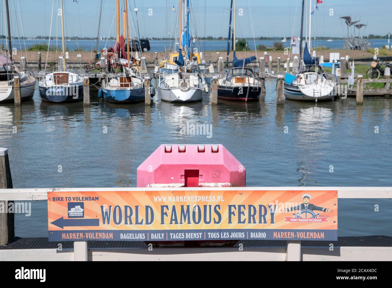 Billboard Most Famous Ferry At Marken The Netherlands 6-8-2020 Stock ...