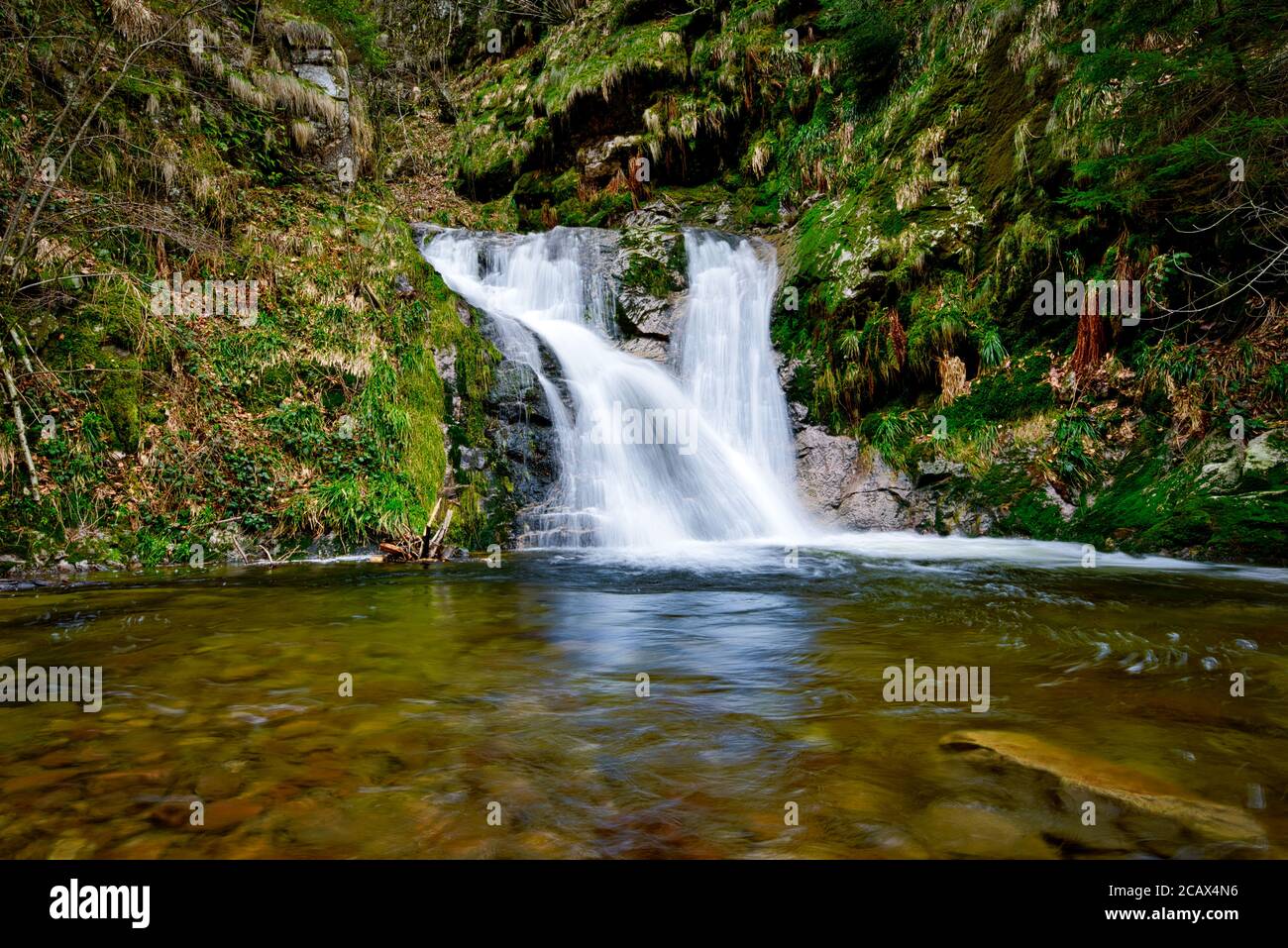 Mountain Landscape Waterfall Castle Ruins The All Saints Waterfalls ...