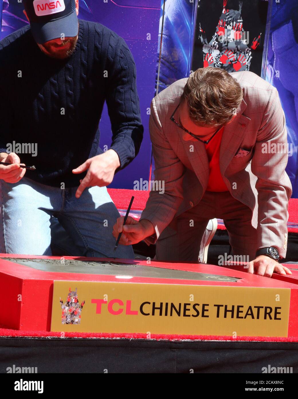 LOS ANGELES - APR 23: Chris Evans, Robert Downey Jr at the Avengers ...