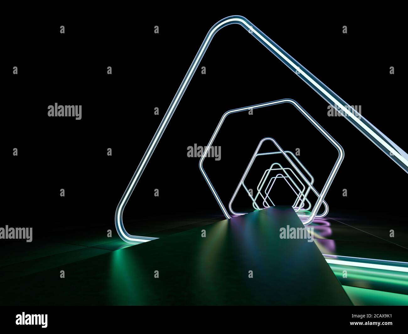 Neon abstract background of lines. 3D rendering Stock Photo - Alamy