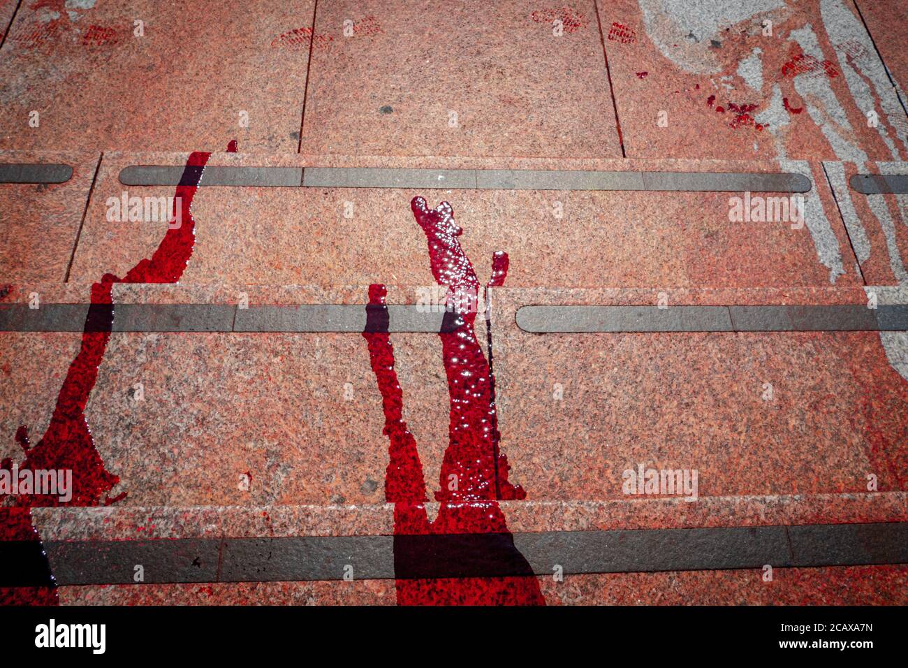 Blood on stairs hi-res stock photography and images - Alamy
