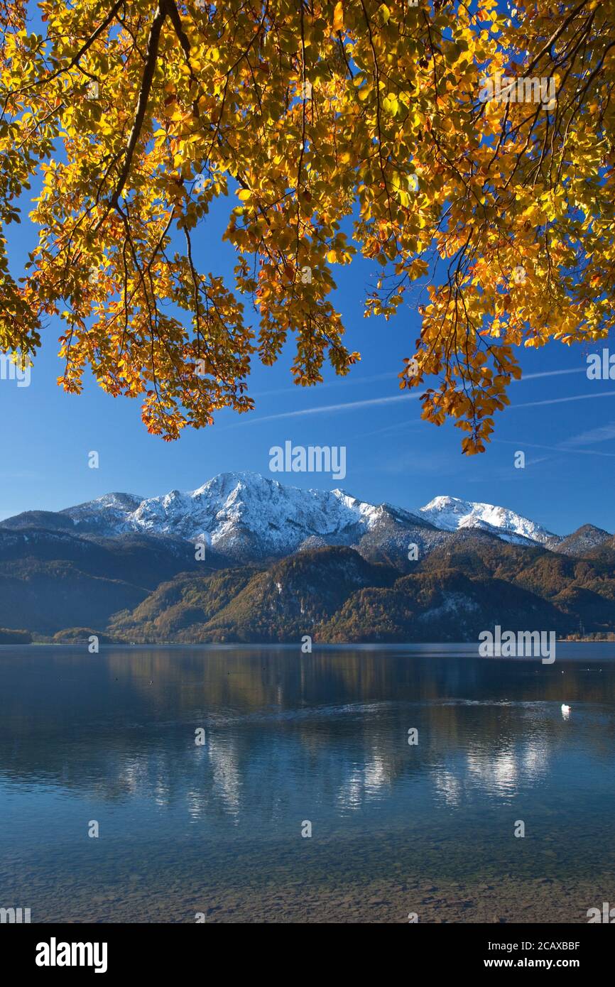 geography / travel, Germany, Bavaria, Kochel am See, autumn at Lake Kochel (Kochelsee), Kochel ...