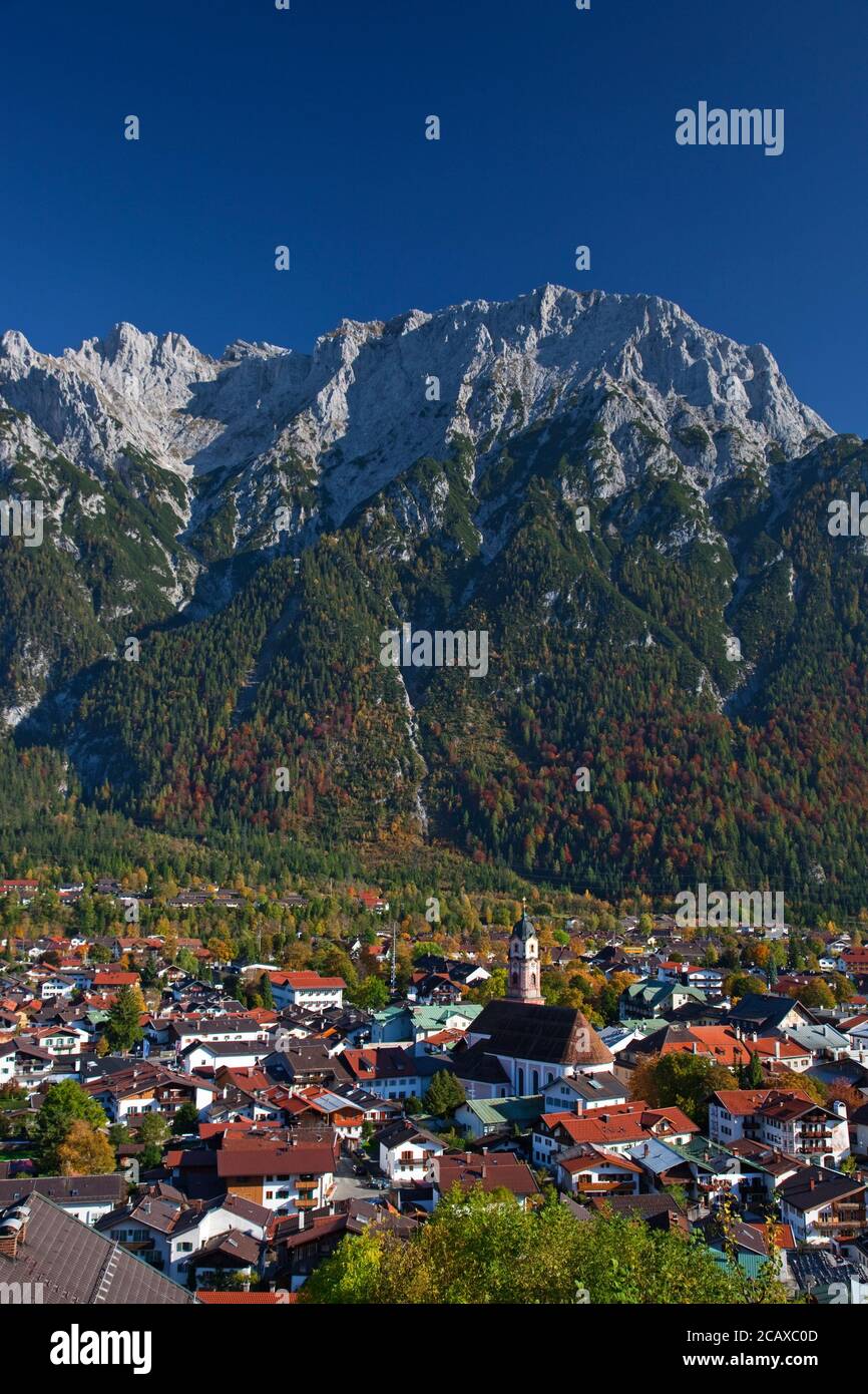 geography / travel, Germany, Bavaria, Mittenwald, view at Mittenwald ...