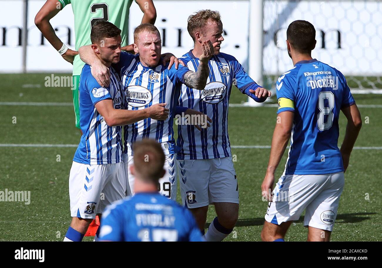 Kilmarnock's Chris Burke (second left) celebrates scoring his side's ...