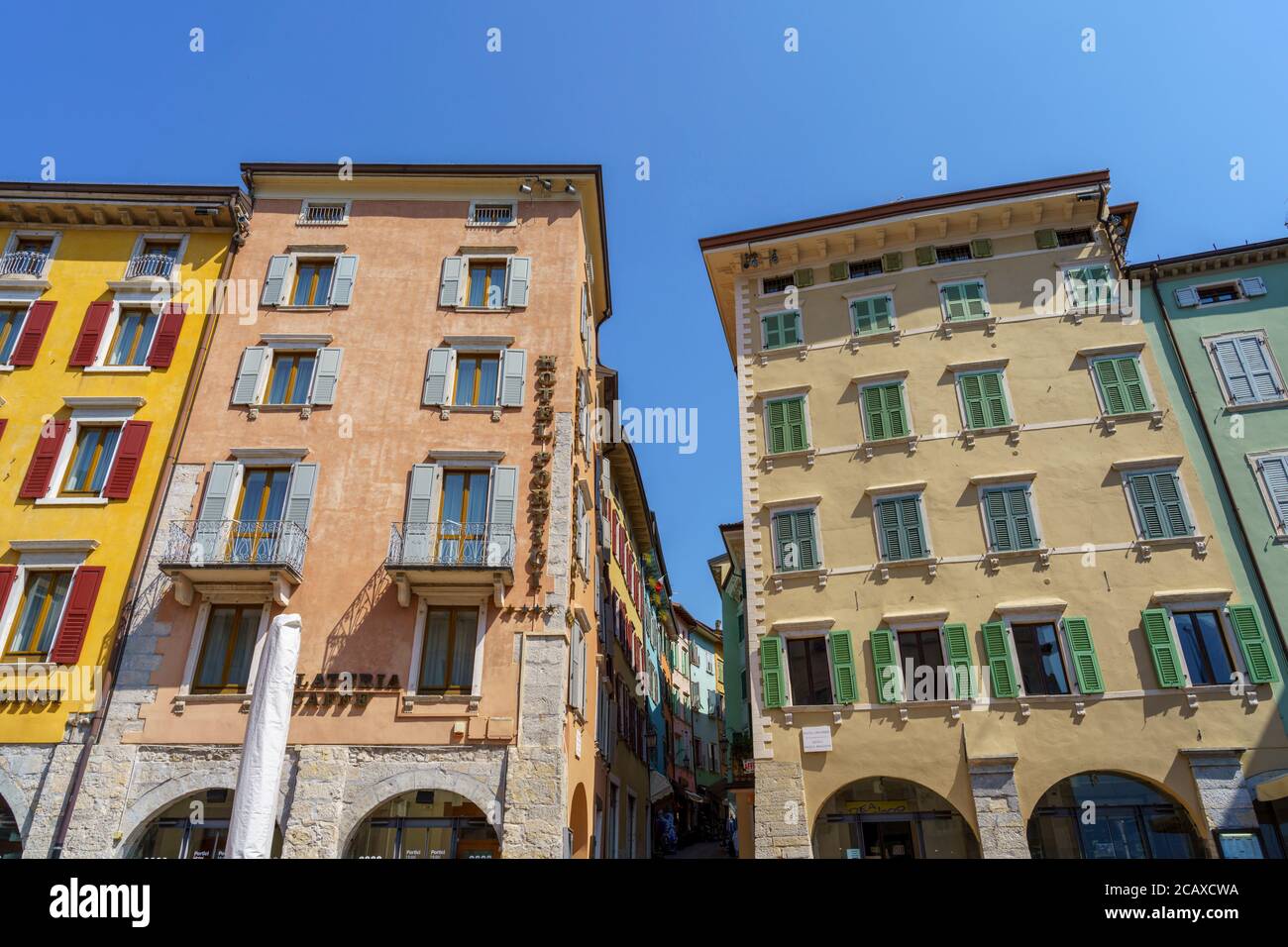 Riva del Garda, Trentino, Italy: old touristic city on the Garda lake ...
