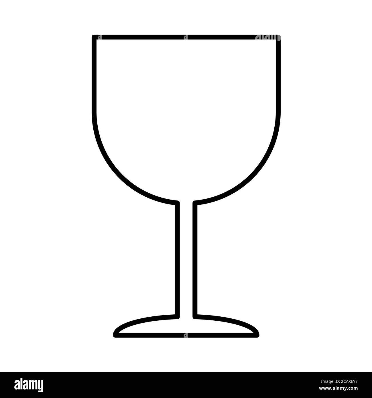 Fragile flat icon isolated on white background. Fragile package symbol ...