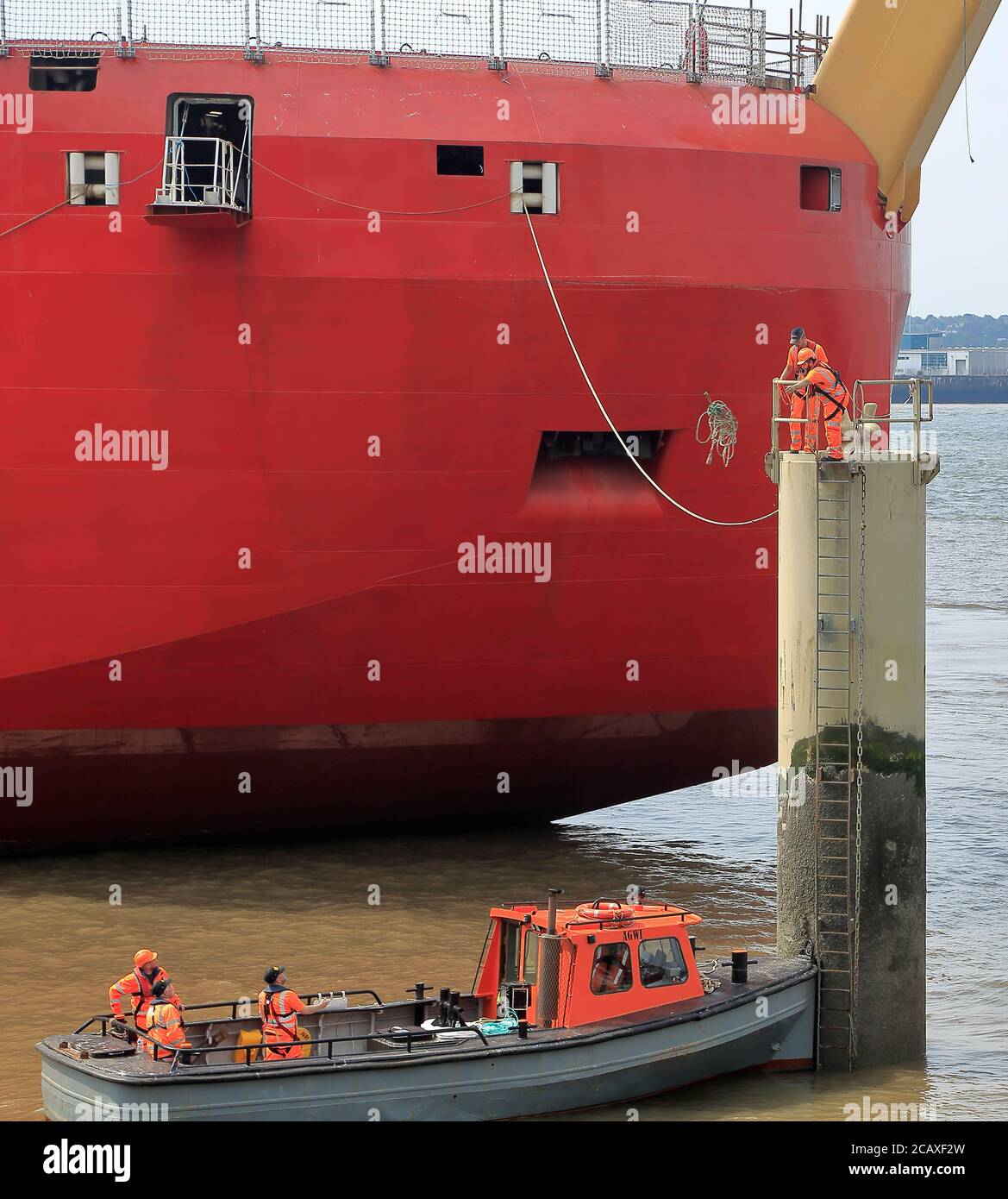 Sir David Attenborough ship leaves Cammell Lairds Stock Photo - Alamy