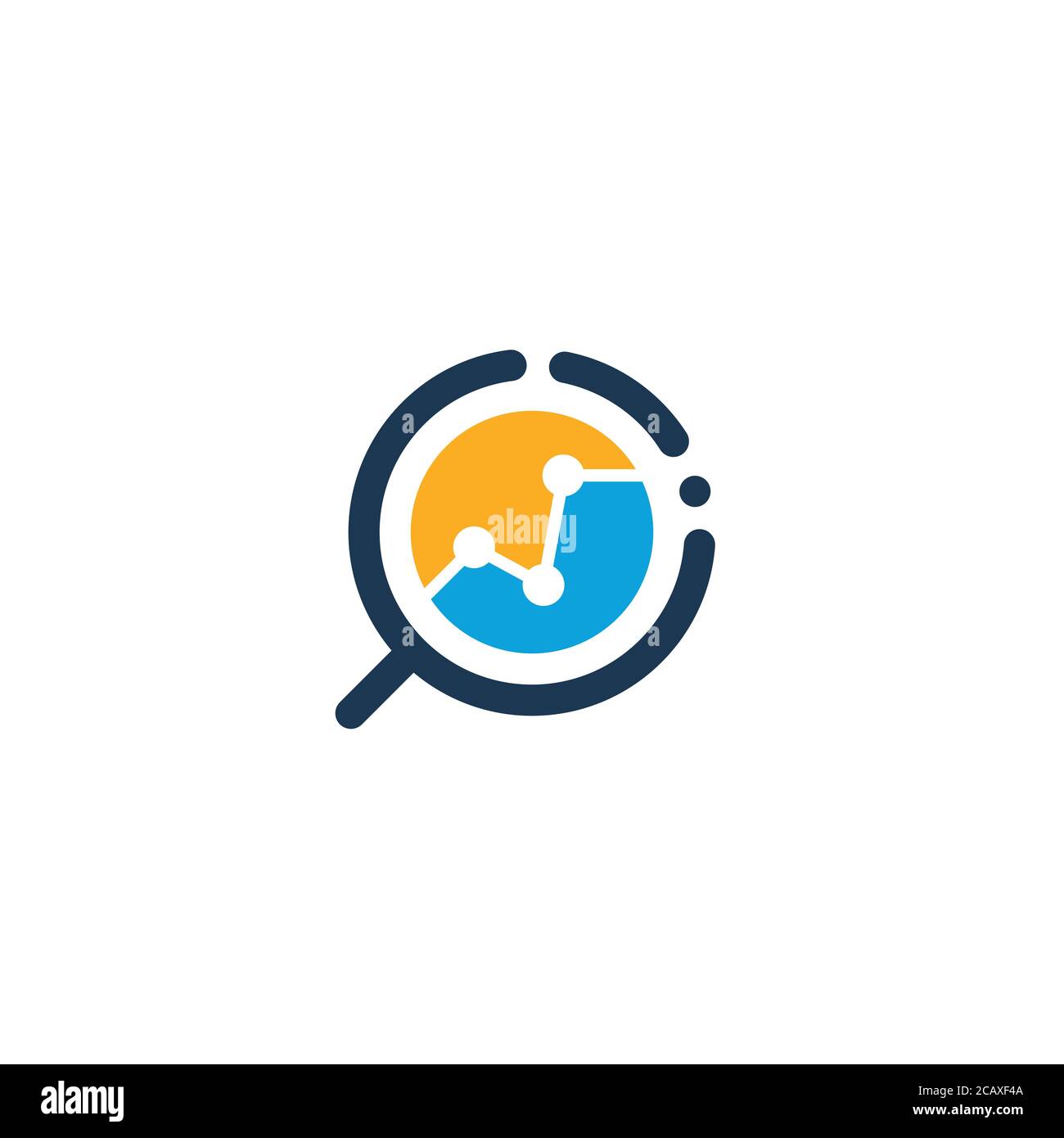 Magnifying Glass and Data Statistic logo / icon design Stock Vector ...