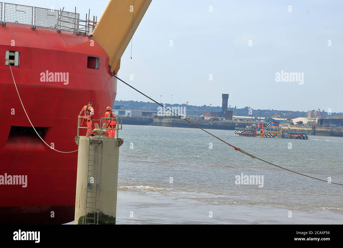 Sir David Attenborough ship leaves Cammell Lairds Stock Photo - Alamy