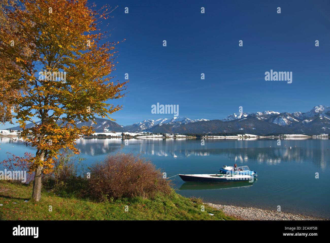 geography / travel, Germany, Bavaria, Rieden on the Forggensee, view ...