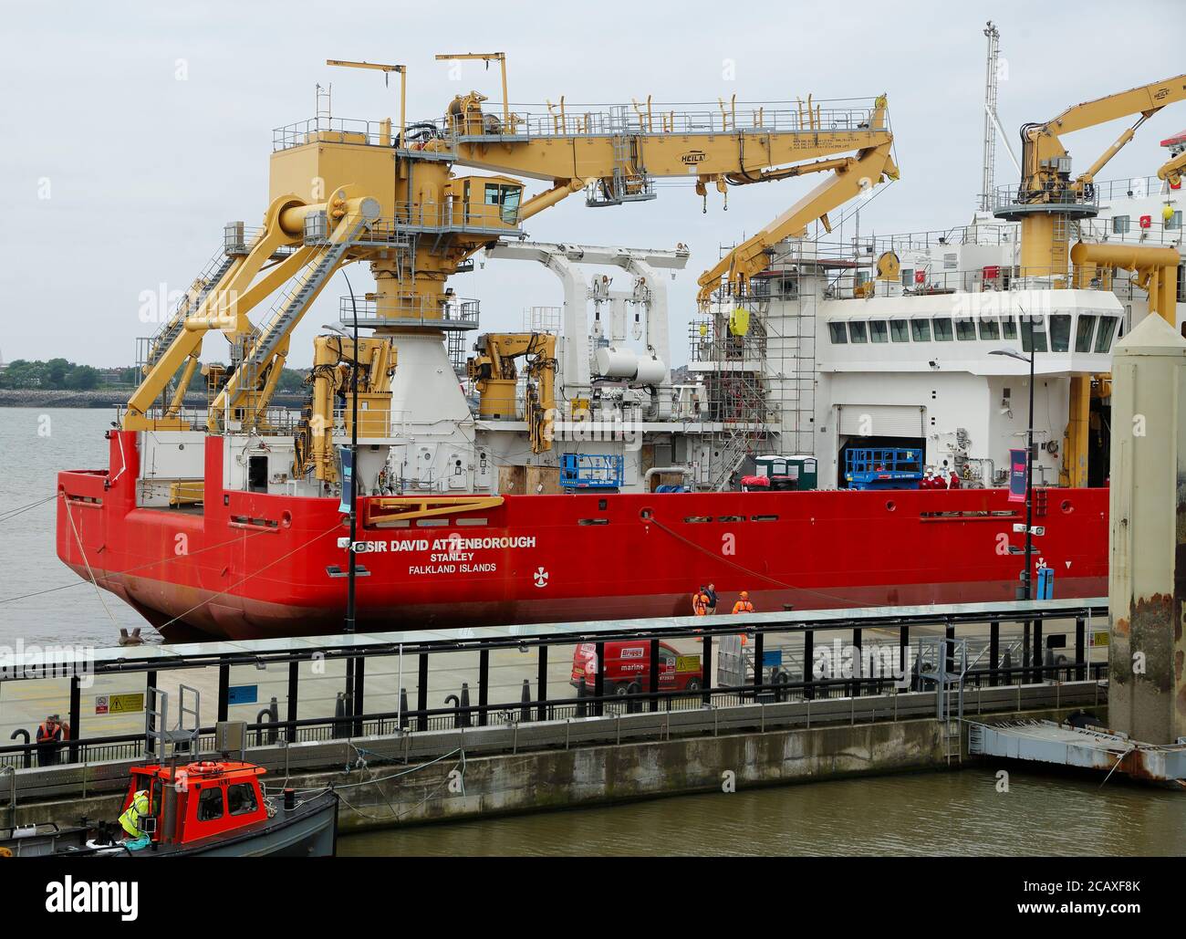 Sir David Attenborough ship leaves Cammell Lairds Stock Photo - Alamy