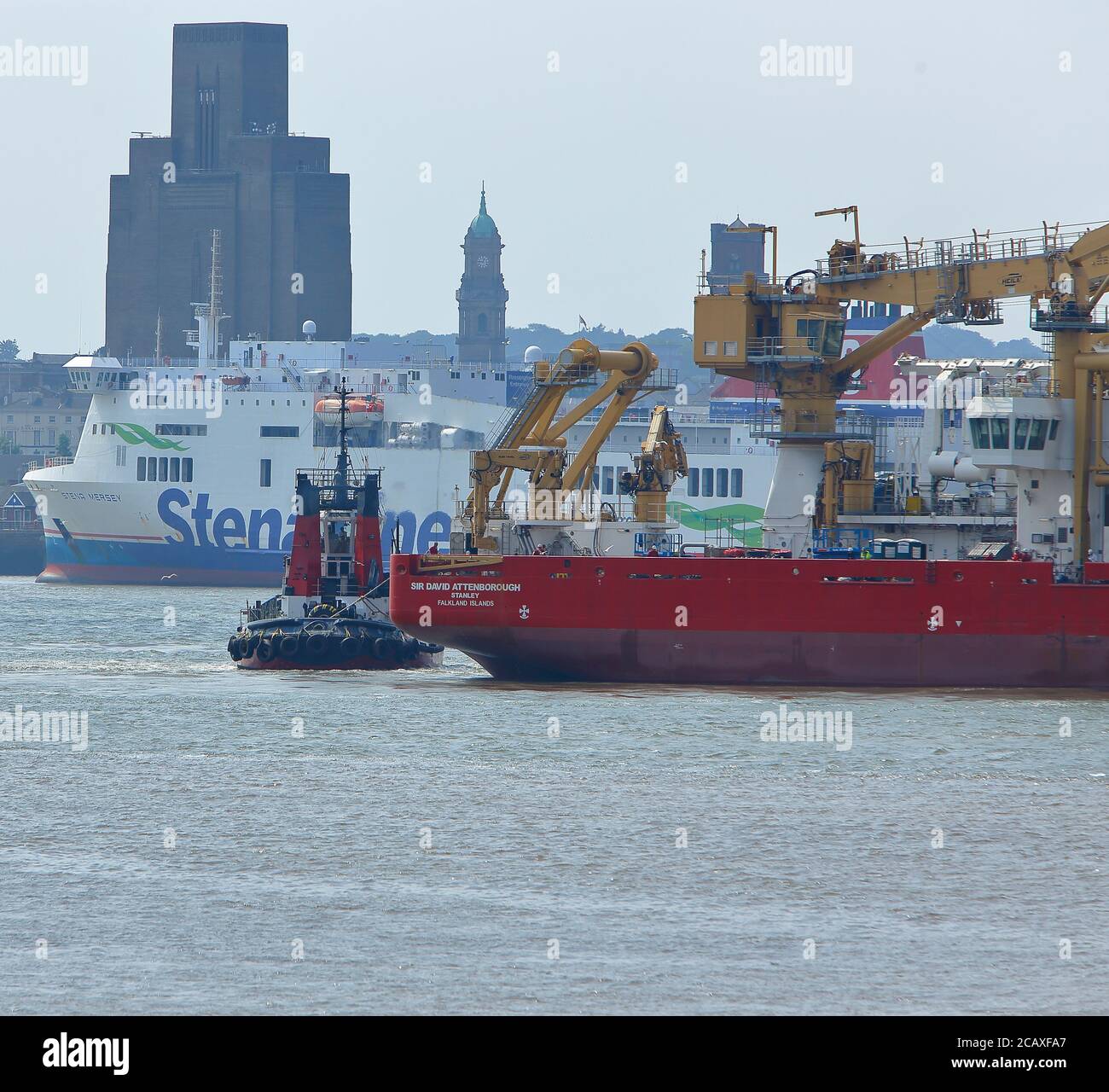 Sir David Attenborough ship leaves Cammell Lairds Stock Photo - Alamy