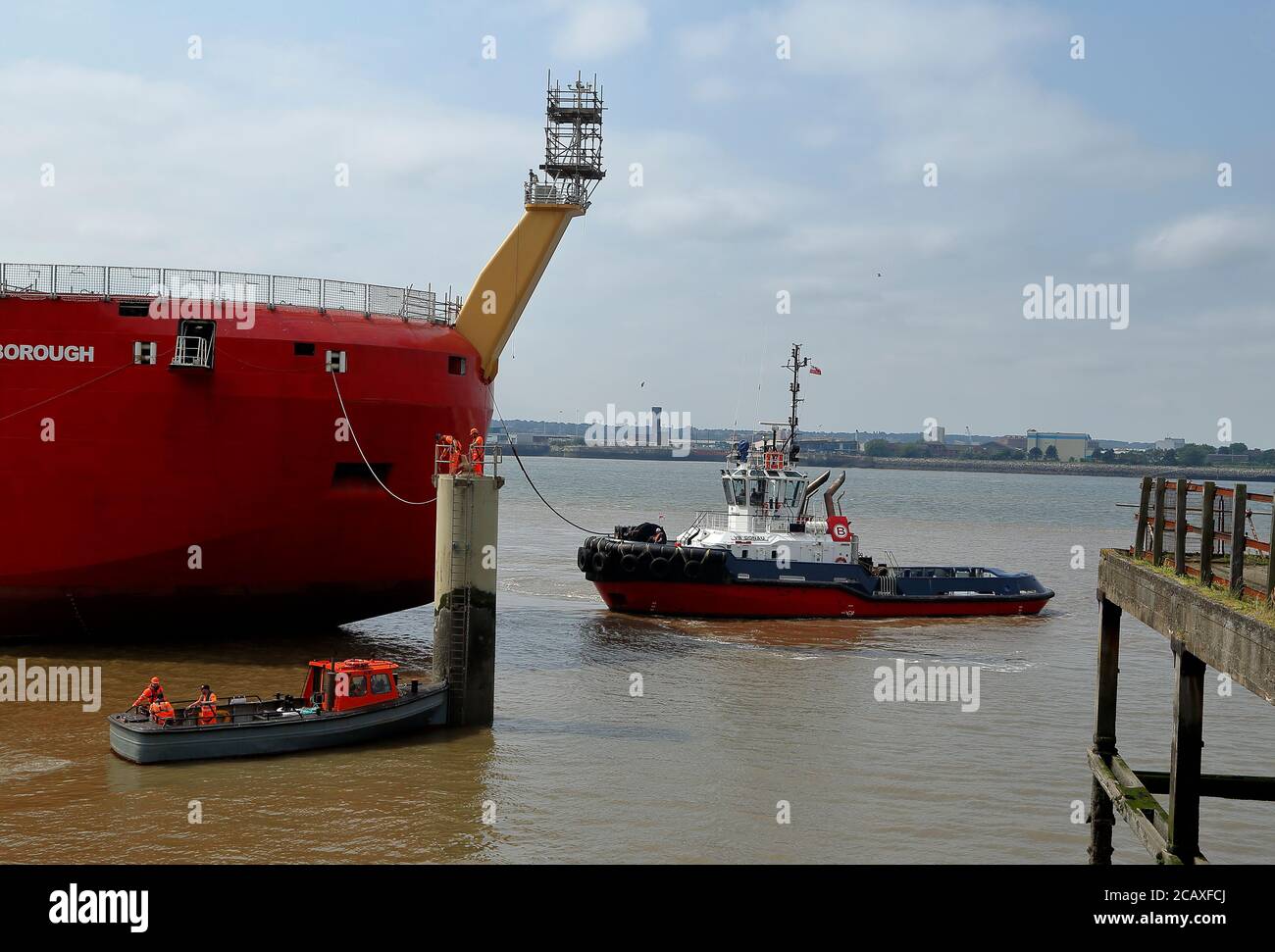 Sir David Attenborough ship leaves Cammell Lairds Stock Photo - Alamy