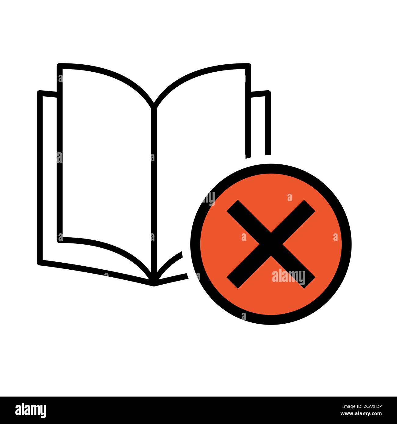 Book icon, donts open education textbook, library vector illustration ...