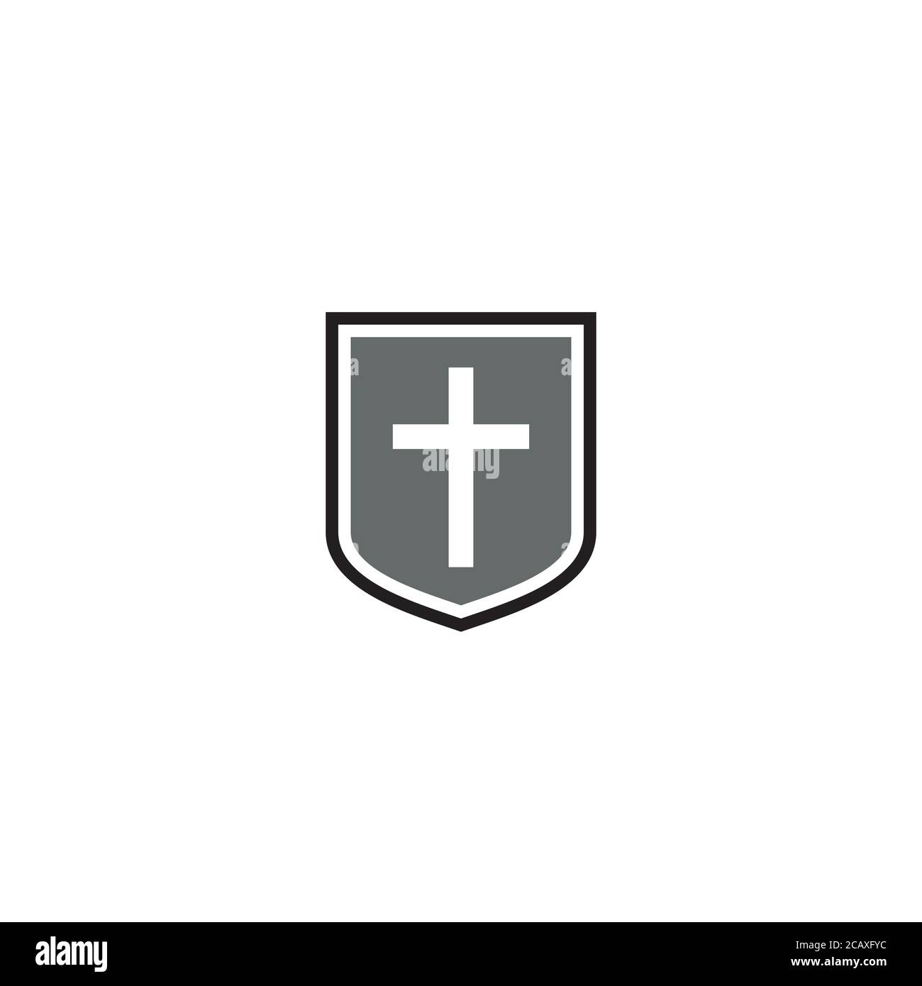 Shield and Cross logo / icon design Stock Vector Image & Art - Alamy