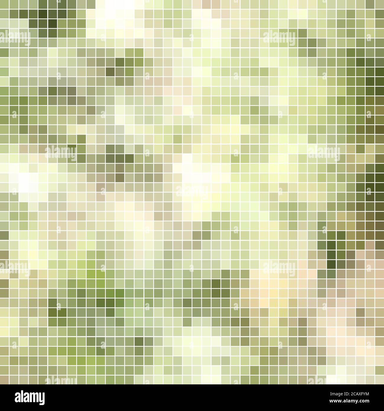 abstract vector square pixel mosaic background - green and beige Stock ...