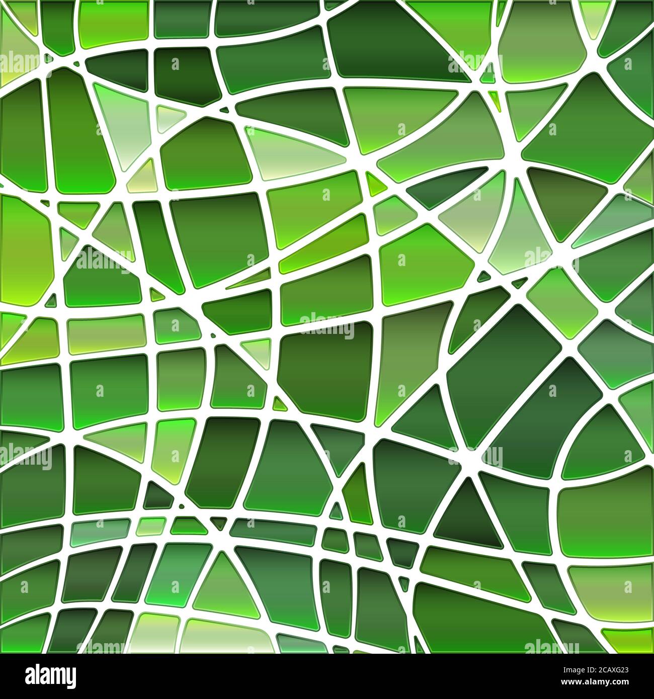 abstract vector stained-glass mosaic background - bright green Stock ...