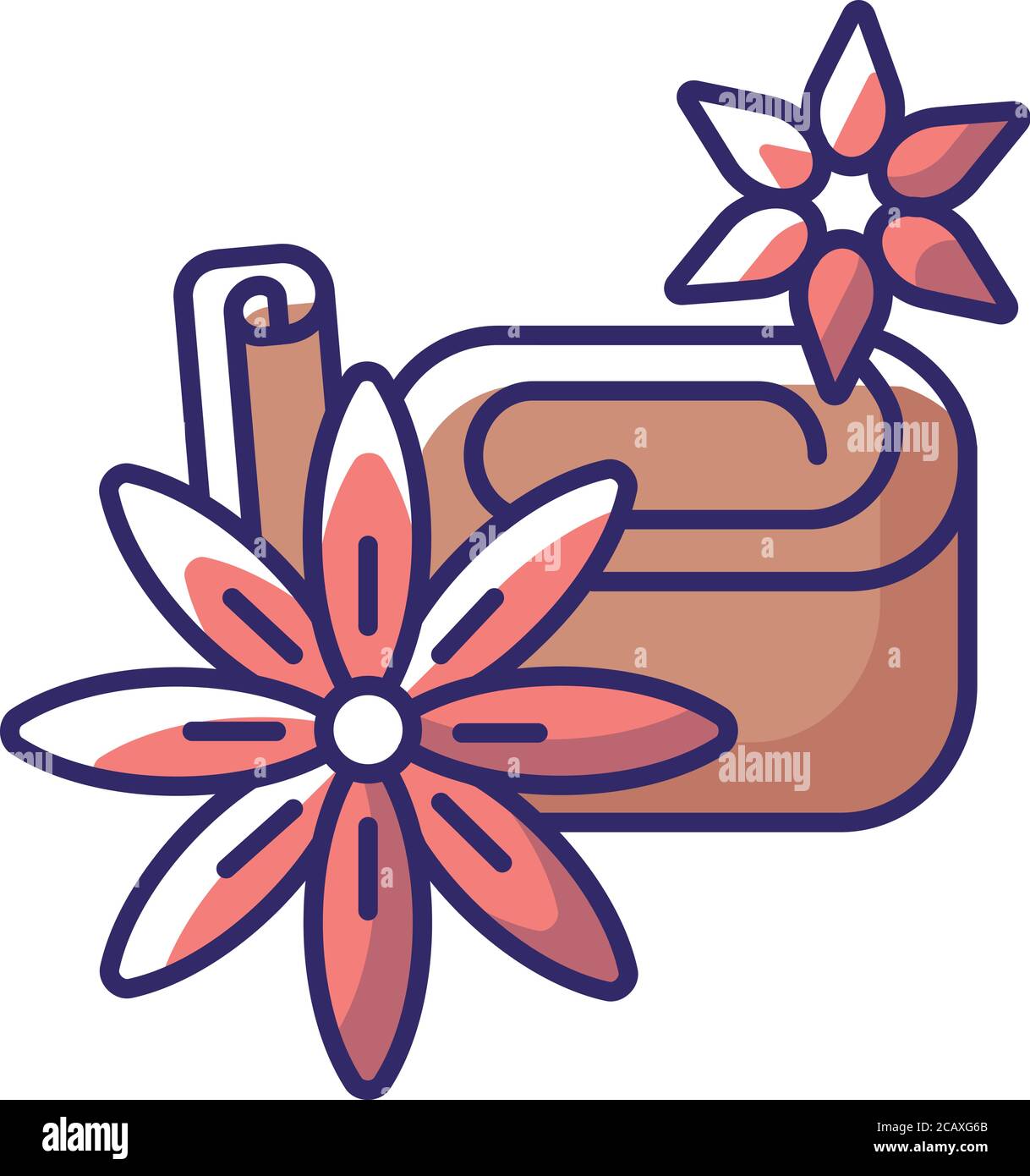 Star anise RGB color icon. Whole anise. Chinese seasoning. Kitchen ...