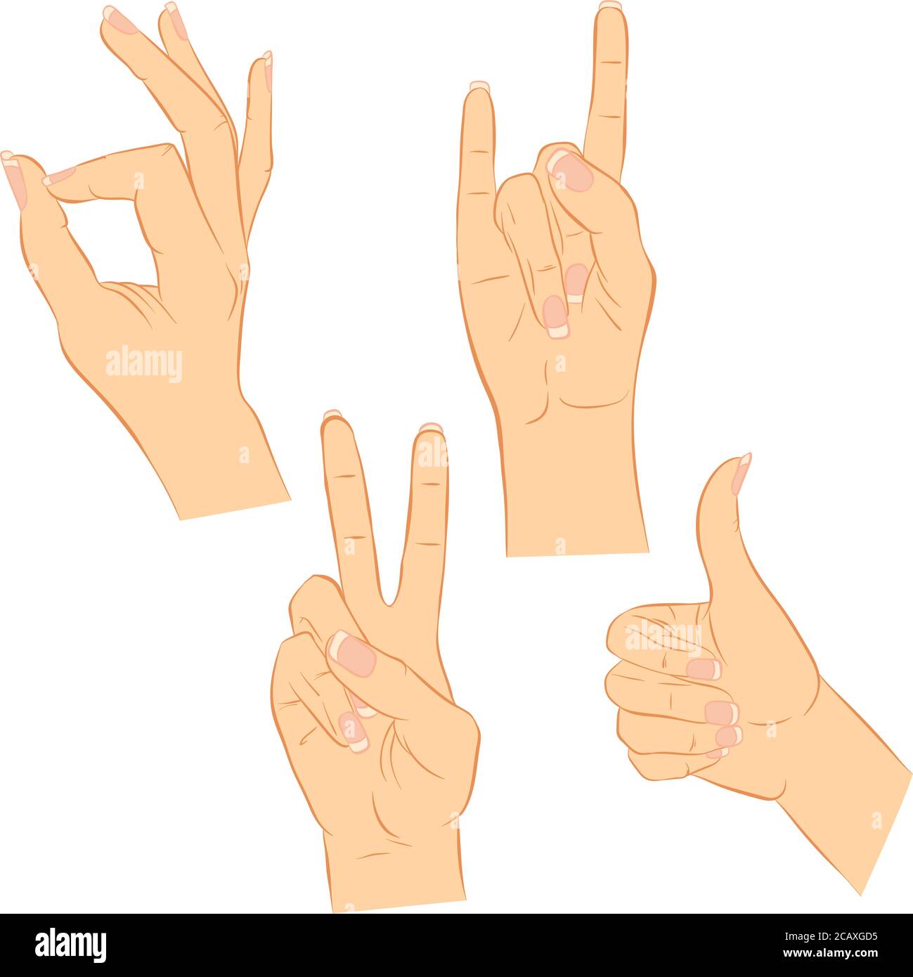 Long finger nails Stock Vector Images - Alamy