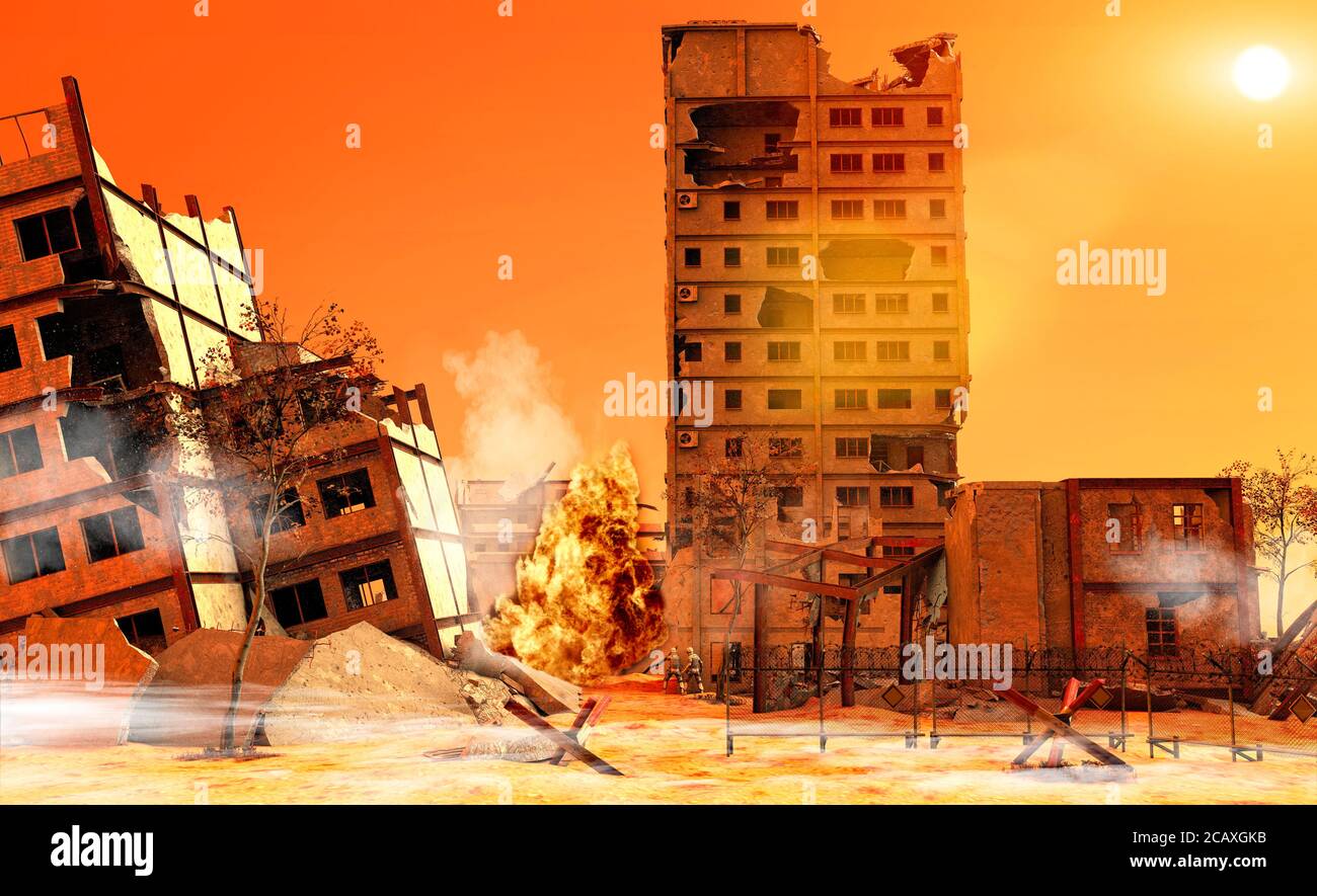 Combat destruction ruins warfare hi-res stock photography and images ...