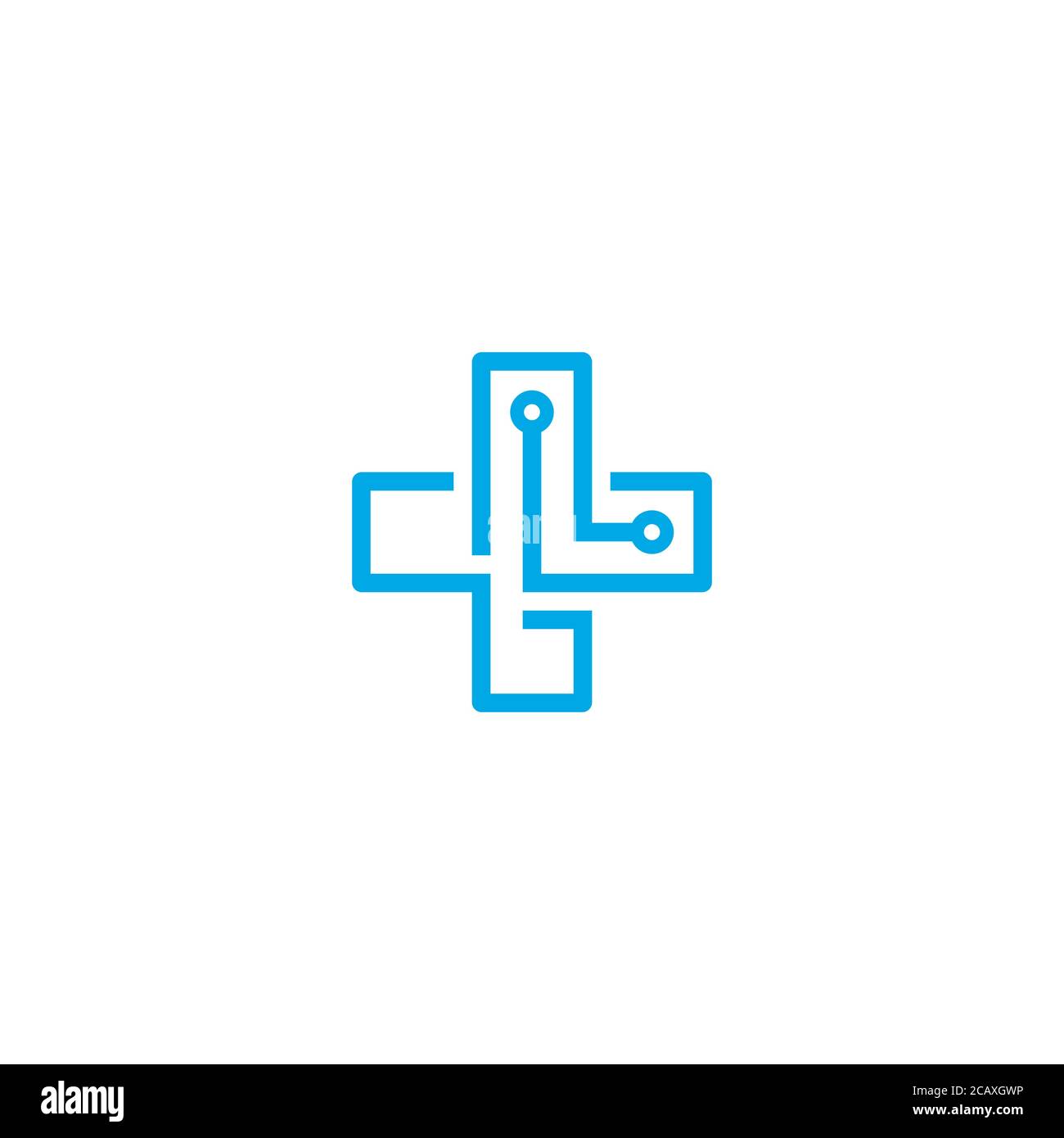 Medical Cross and Technology logo / icon design Stock Vector Image ...