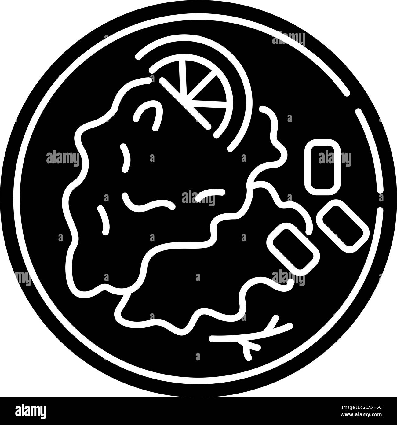 Wiener schnitzel black glyph icon. German meat dish. Traditional ...