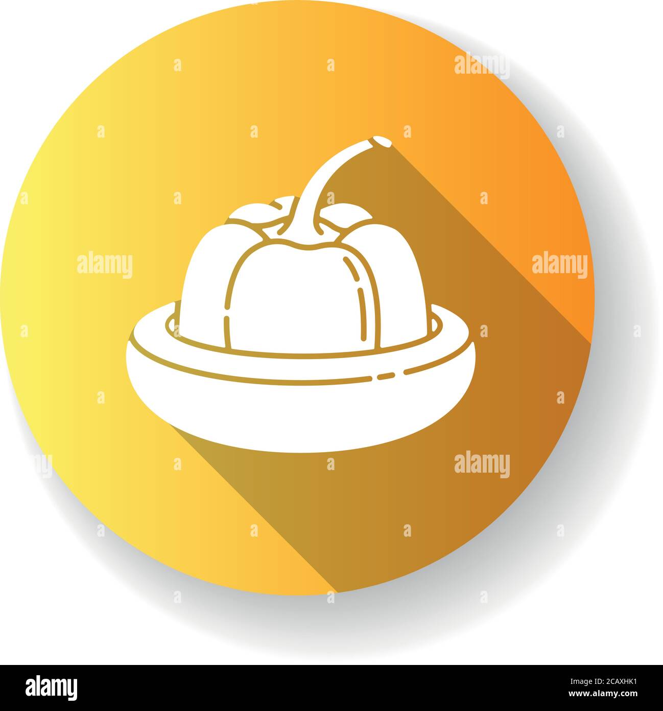 Reusable food saver yellow flat design long shadow glyph icon. Zero ...