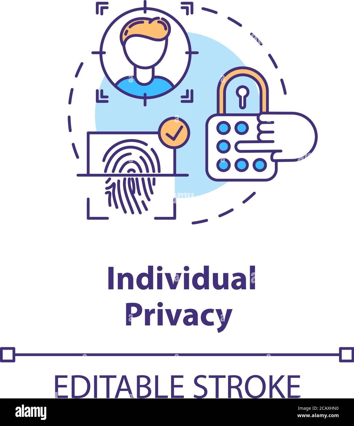Individual privacy concept icon. Personal information protection idea ...