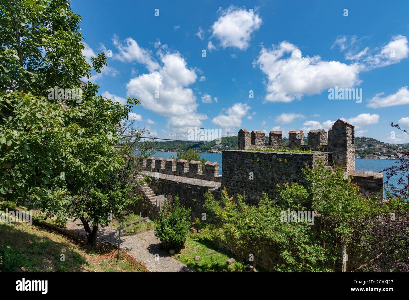 The Rumeli Fortress in Sariyer district of Istanbul, Turkey Stock Photo ...