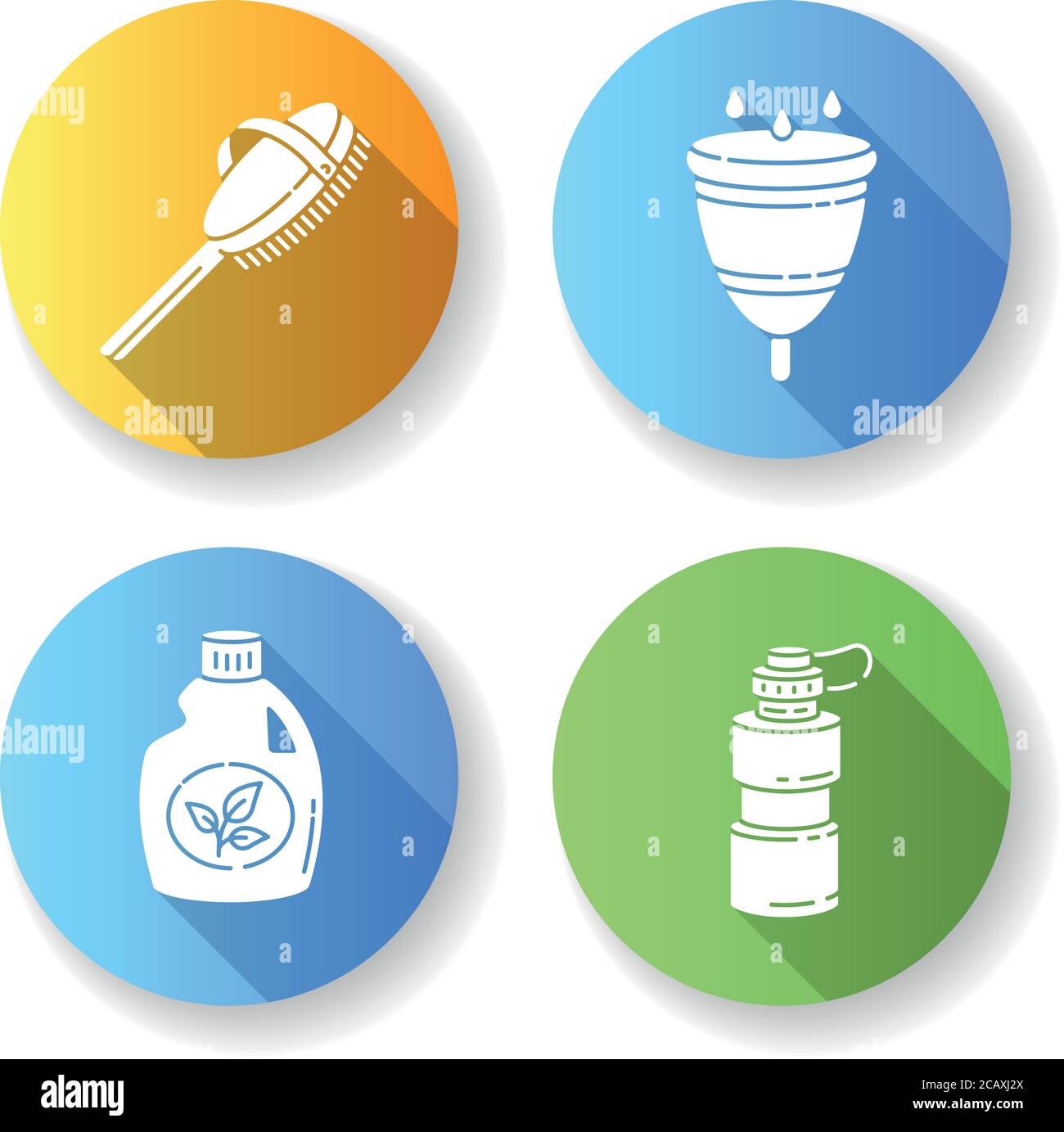 Yellow bottle brush Stock Vector Images - Alamy