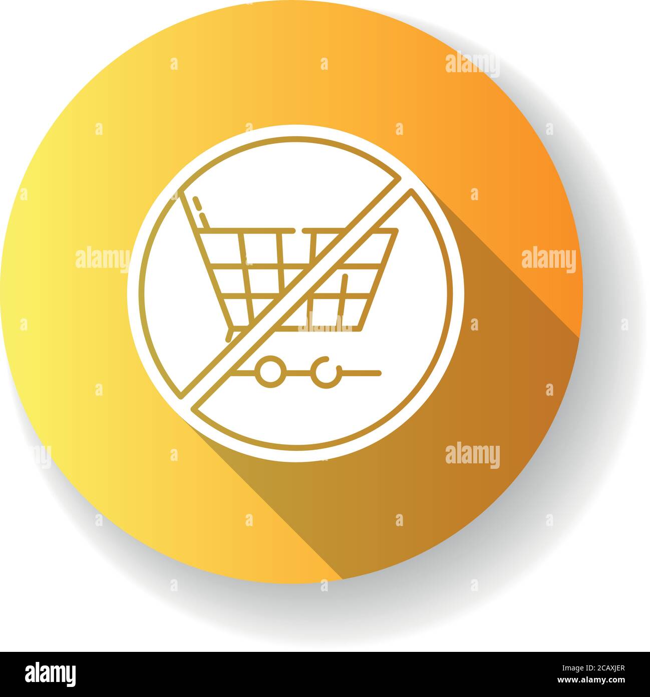 Anti consumerism yellow flat design long shadow glyph icon. Sustainable ...