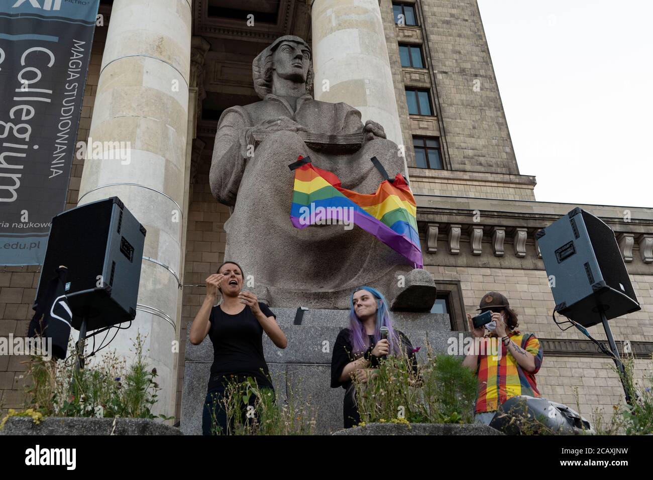Protest against Margot's arrest , queer activist, Warsaw 08 August 2020 ...