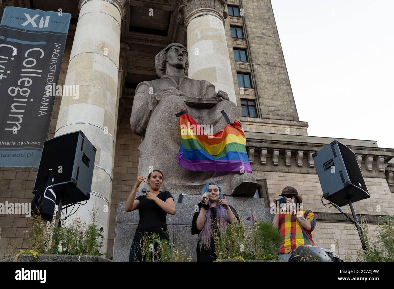 Protest against Margot's arrest , queer activist, Warsaw 08 August 2020 ...