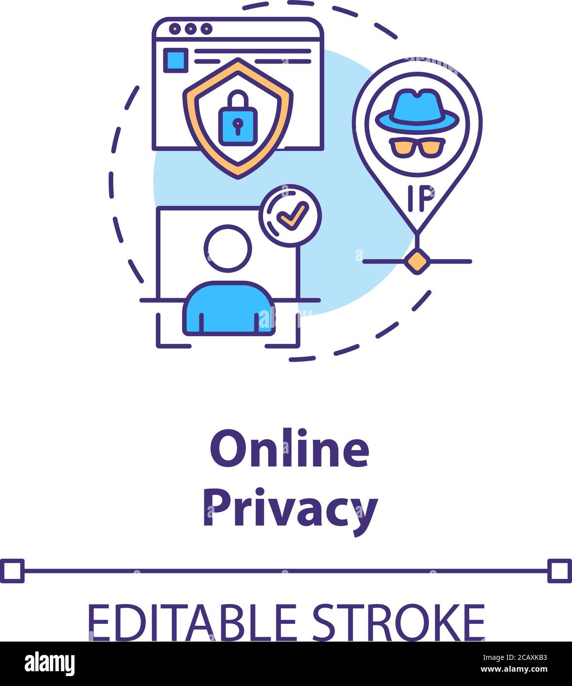 Online privacy concept icon. Internet privacy idea thin line ...