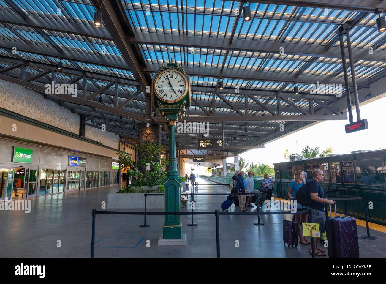 Airport transit train, Hawaii Stock Photo - Alamy